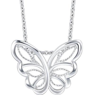 送女友周生生Pt950铂金Daily Luxe蝴蝶吊坠白金90255P