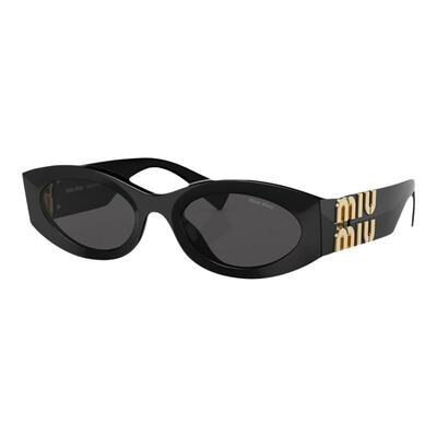 【自营】Miumiu/缪缪太阳镜黑金猫眼女时尚防晒遮阳墨镜0MU 11WS