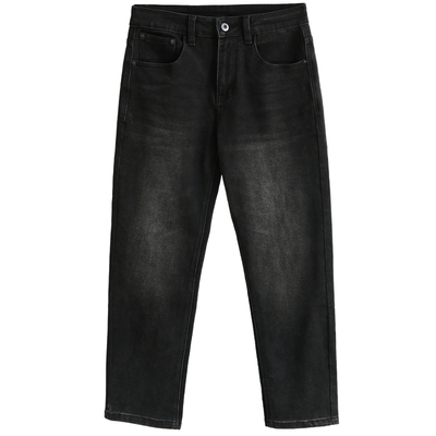 黑灰色小直筒牛仔裤男士2025秋季