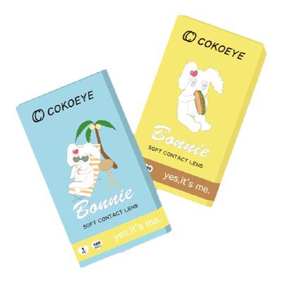 cokoeye美瞳半年抛彩色隐形近视眼镜大小直径1片装女自然混血正品