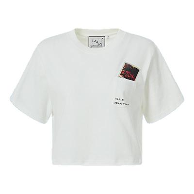 PROJECTJOIN 春夏女士白色复古印花短袖T恤银泰百货精品300228