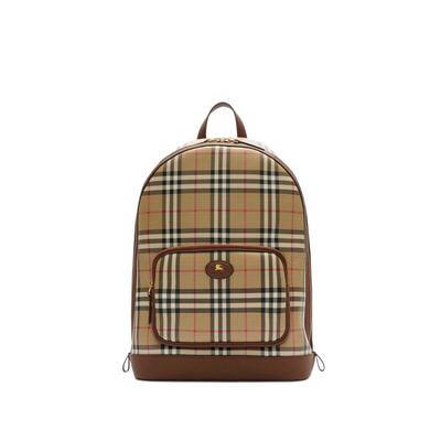 男士格纹双肩包BURBERRY