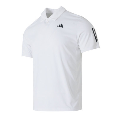 Adidas阿迪达斯POLO衫男透气翻领T恤休闲商务风白色短袖IS2295