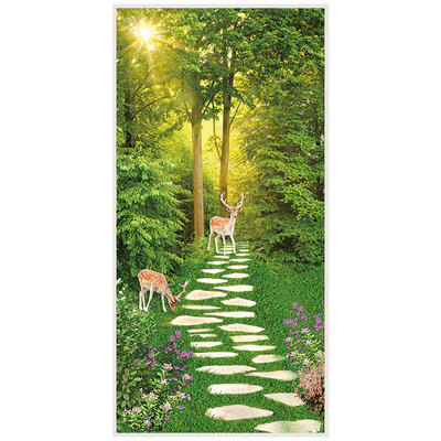 玄关装饰画贴纸大自然壁纸贴画