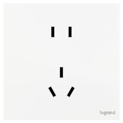 罗格朗浅央陶瓷白五孔开关插座