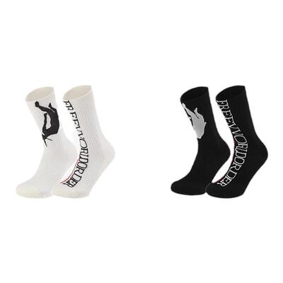 FVVO纯色logo中筒袜男女