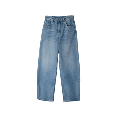 高腰香蕉气球牛仔长裤女春秋新