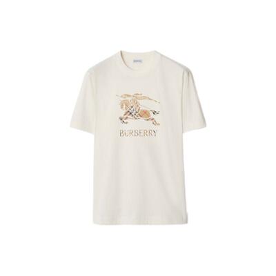 马术骑士徽标棉质T恤衫BURBERRY