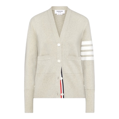 [6期免息][早春新品]THOM BROWNE 2026新品女士四条纹针织开衫