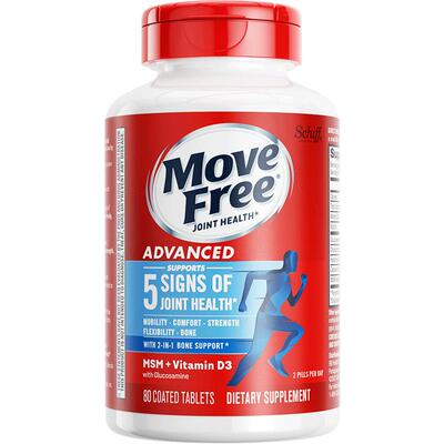 美国movefree氨糖软骨素蓝瓶80粒