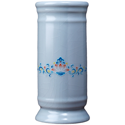 汝窑静梵插香筒家用佛堂供奉佛具