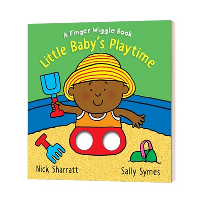 英文原版绘本 Little Baby's Playtime A Finger Wiggle Book 小宝的玩耍时间 纸板书洞洞游戏玩具书 英文版 进口英语原版书籍