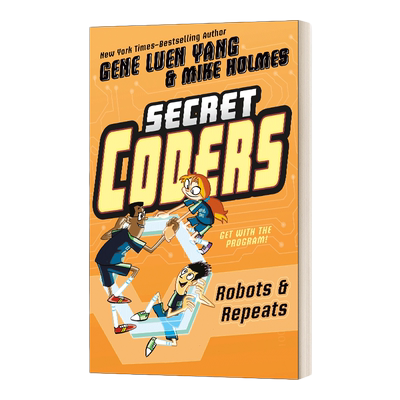 英文原版 Secret Coders: Robots & Repeats 秘密编程者：机器人和重复 小学科学漫画绘本 英文版 进口英语原版书籍儿童外文书