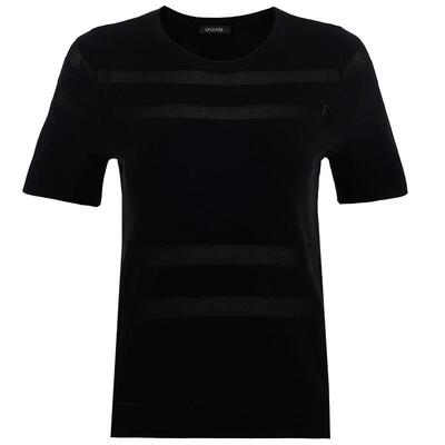 La Clover留恋时光针织短袖极简风圆领T恤女CC72AJ1