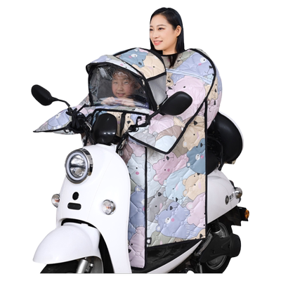 亲子电动车挡风被夏季带小孩