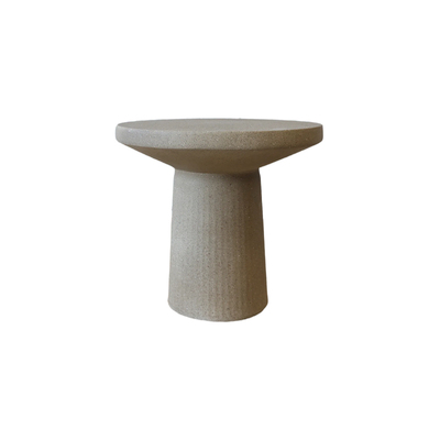 嘻物所北欧简约圆形质感沙色边几