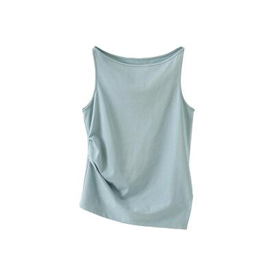 CHENXIAN叠褶背心鱼尾半裙套装