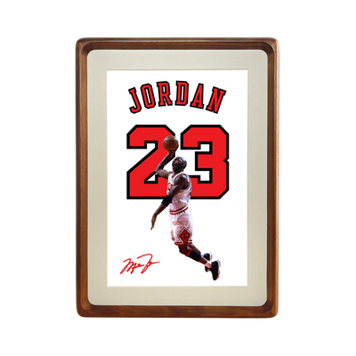 乔丹高清打印过塑照片实木相框