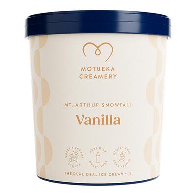 Motueka Creamery莫图依卡新西兰进口香草味冰淇淋纯动物奶油1L装