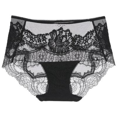 重塑蕾丝蕾丝中腰平角裤