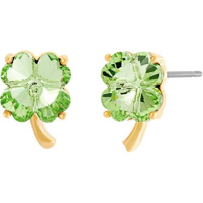 OSEWAYA小清新绿色四叶草耳钉