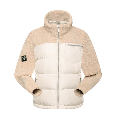 ROYALWAY立领拼接羊羔毛羽绒服