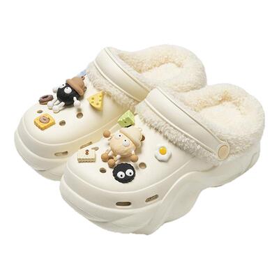 洞洞鞋女款冬季2026新款加绒加厚