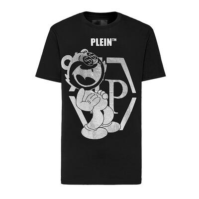 PHILIPP PLEIN T恤 男士六角形徽标印花圆领T恤