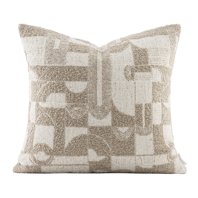 柏洛斯方枕棕色抱枕套轻奢简约