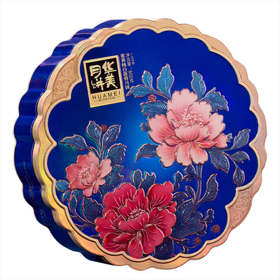 华美蛋黄纯白莲蓉月饼礼罐装