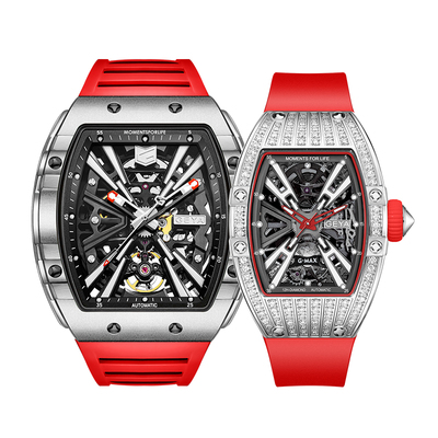 格雅航天镂空机械情侣对表