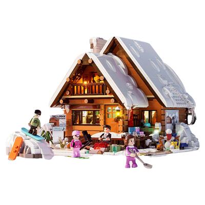 冬季小屋拼搭积木funwhole