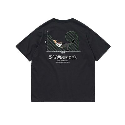 714street图表印花短袖T恤