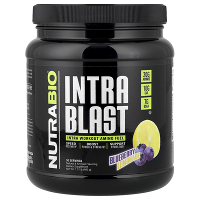 Nutrabio Labs,Intra Blast，Intra 氨基酸运动饮品，热带混合水1