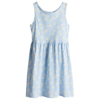 HM童装儿童女童裙子夏季可爱微喇圆领舒适出游无袖连衣裙1157735