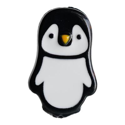 黑色身体光亮脸小企鹅纽扣