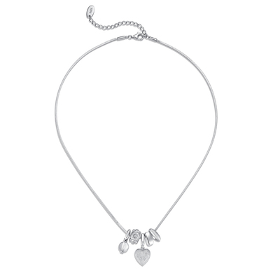 CINNLER多吊坠爱心锁骨链项链