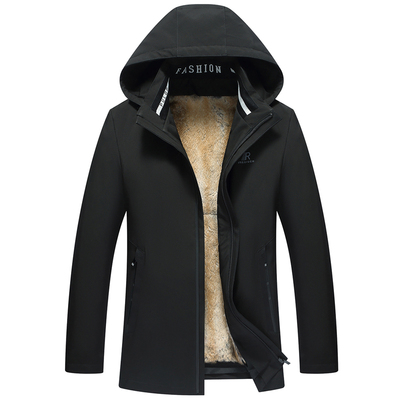 海宁短款貂皮内胆派克服男士外套