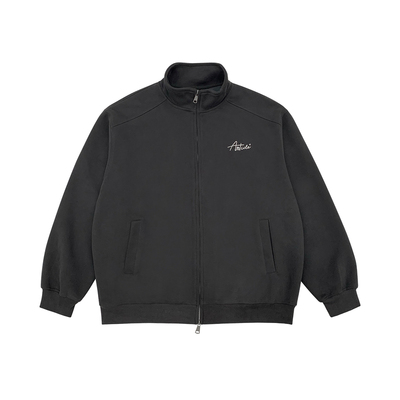 400g重磅立领字母刺绣卫衣外套男生春季宽松美式休闲夹克上衣男款