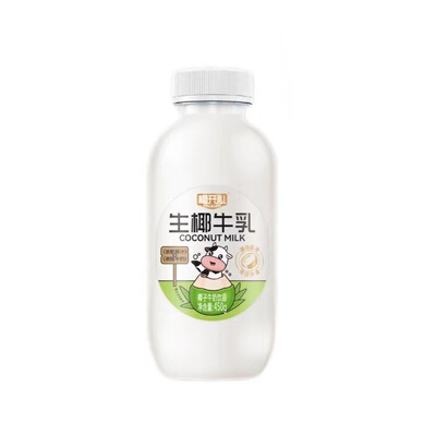 450ml椰开心生椰牛乳饮料椰奶加牛乳饮料瓶装好喝早餐下午茶饮料