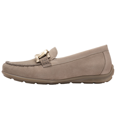 中口反绒皮革休闲乐福鞋