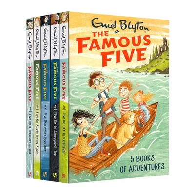 疯狂侦探团 英文原版 1-5册全套The Famous Five 5-Book Collection 五个小伙伴历险记 友谊冒险 青少年英语课外探险小说书籍