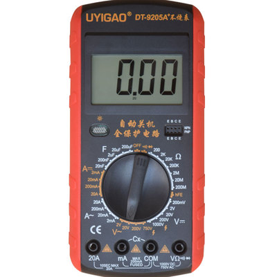 UYIGAO优仪高数显万用表DT-9205A