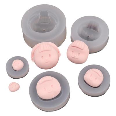 超轻粘土硅胶脸模包子脸手办diy