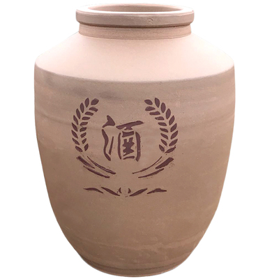 老式无釉土陶加厚密封酒罐