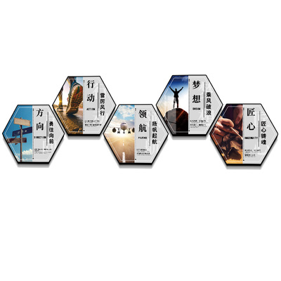 公司文化墙装饰画办公室背景墙是