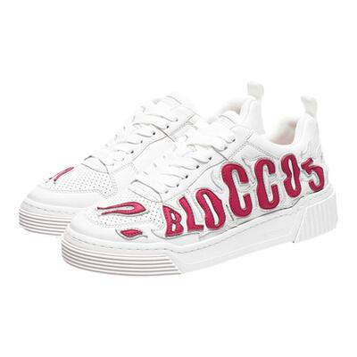 BLOCCO5春季情侣拼色火焰板鞋