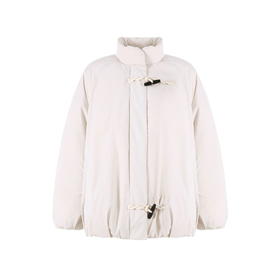 范洛Fano 氛围感奶白色三星90白鸭绒麻绳牛角扣花苞型羽绒服女冬