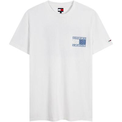 Tommy男装纯棉佩斯利旗标短袖