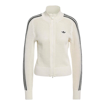 Adidas阿迪达斯三叶草女子编织夹克FIREBIRD开衫 KC6496